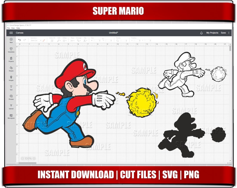 Mario Svg Mario Png Clipart Luigi Svg Mario Birthday Svg for - Etsy