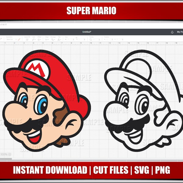Super Mario Hat Svg - Etsy