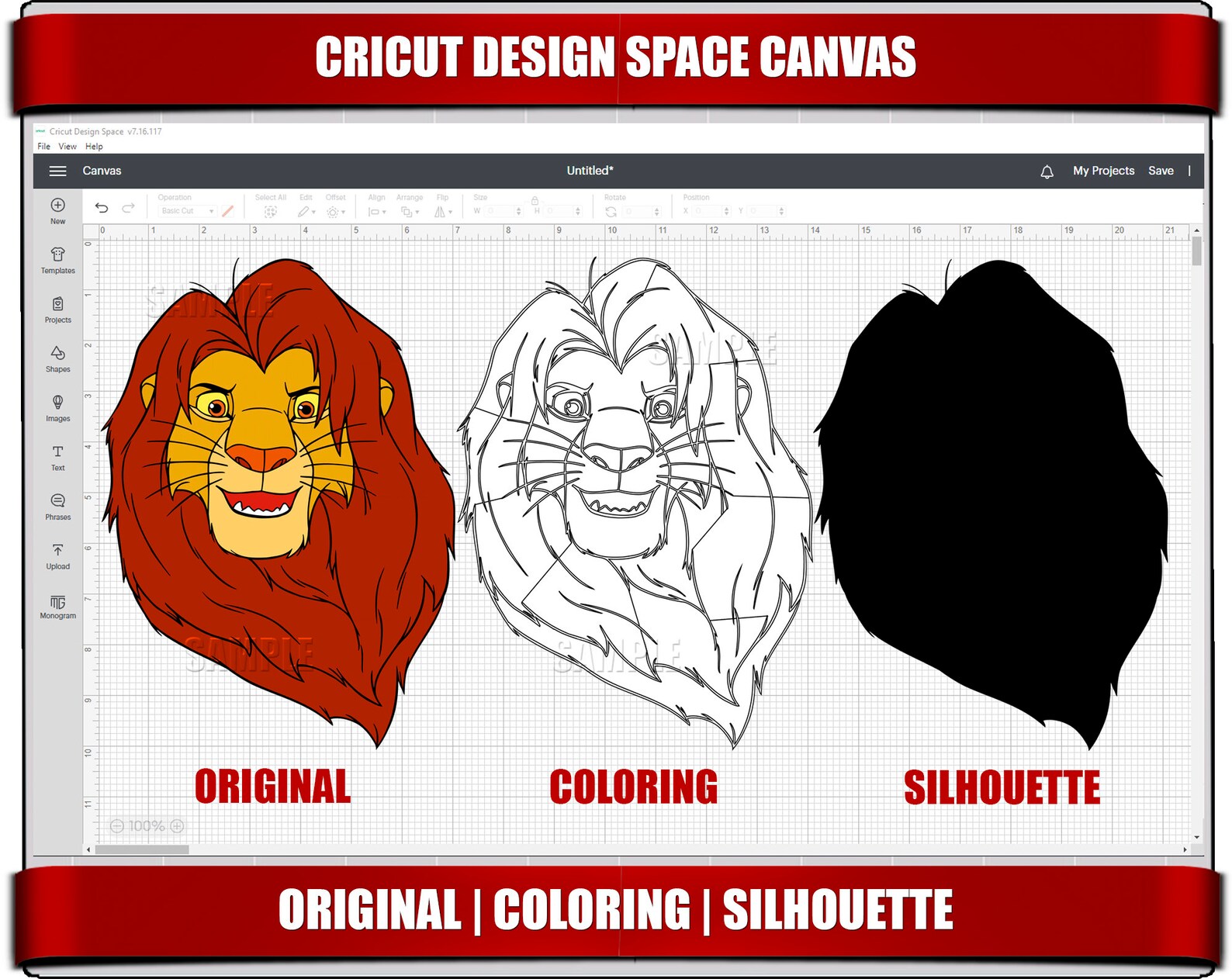 Lion King Svg Instant Download Lion King for Cricut Svg - Etsy