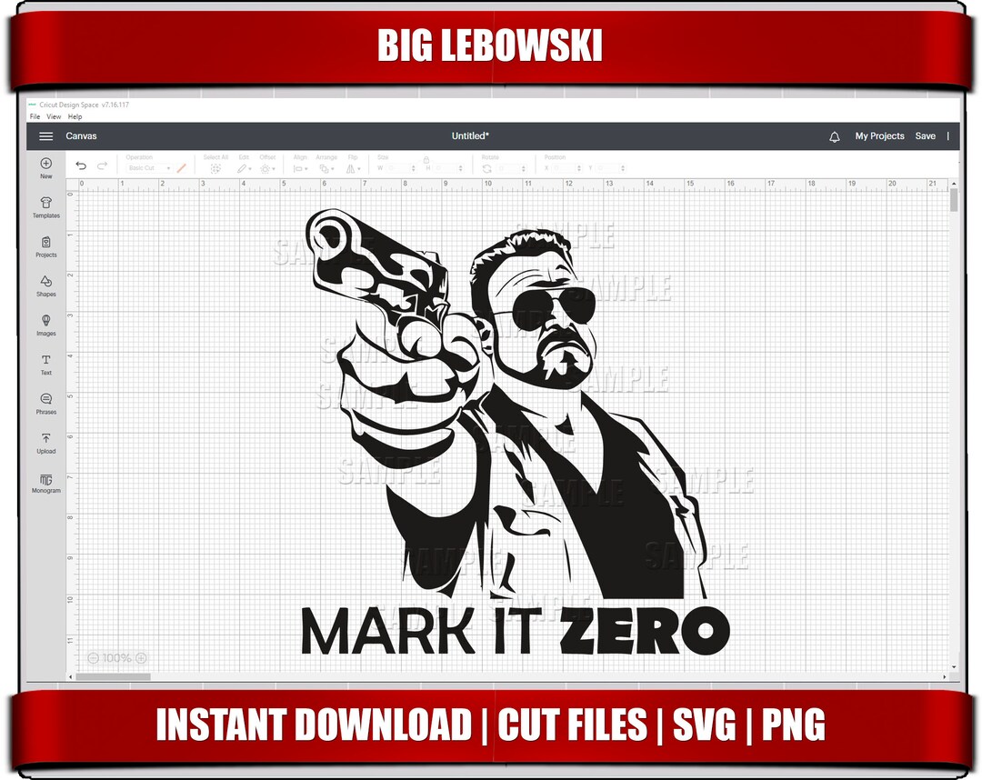 Big Lebowski SVG PNG, Mark It Zero Clipart (digital Download) - Etsy