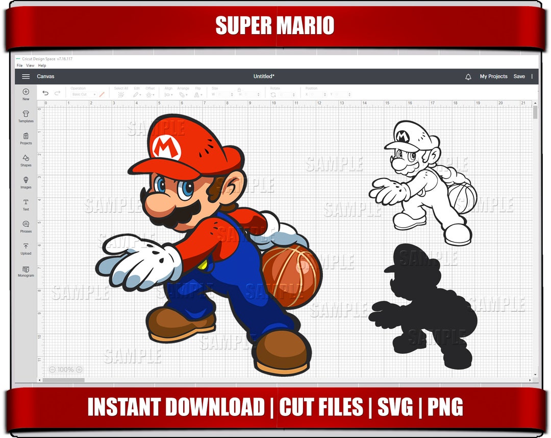 Mario Svg Mario Png Clipart Luigi Svg Mario Birthday Svg for - Etsy