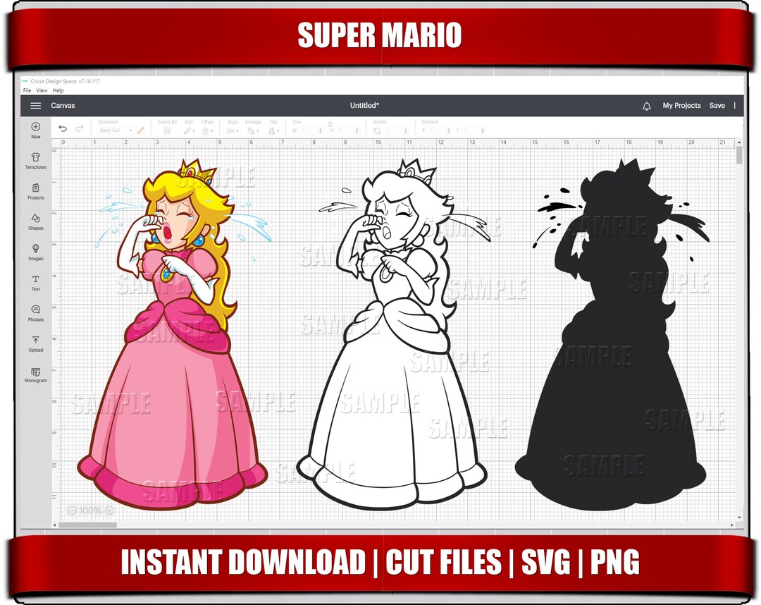 Princess Peach Svg, Mario Svg, Mario Png Clipart, Luigi Svg Mario ...