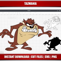 Tazmanian Devil SVG , Taz Devil Png, Cartoon Png,tasmanian Devil ...