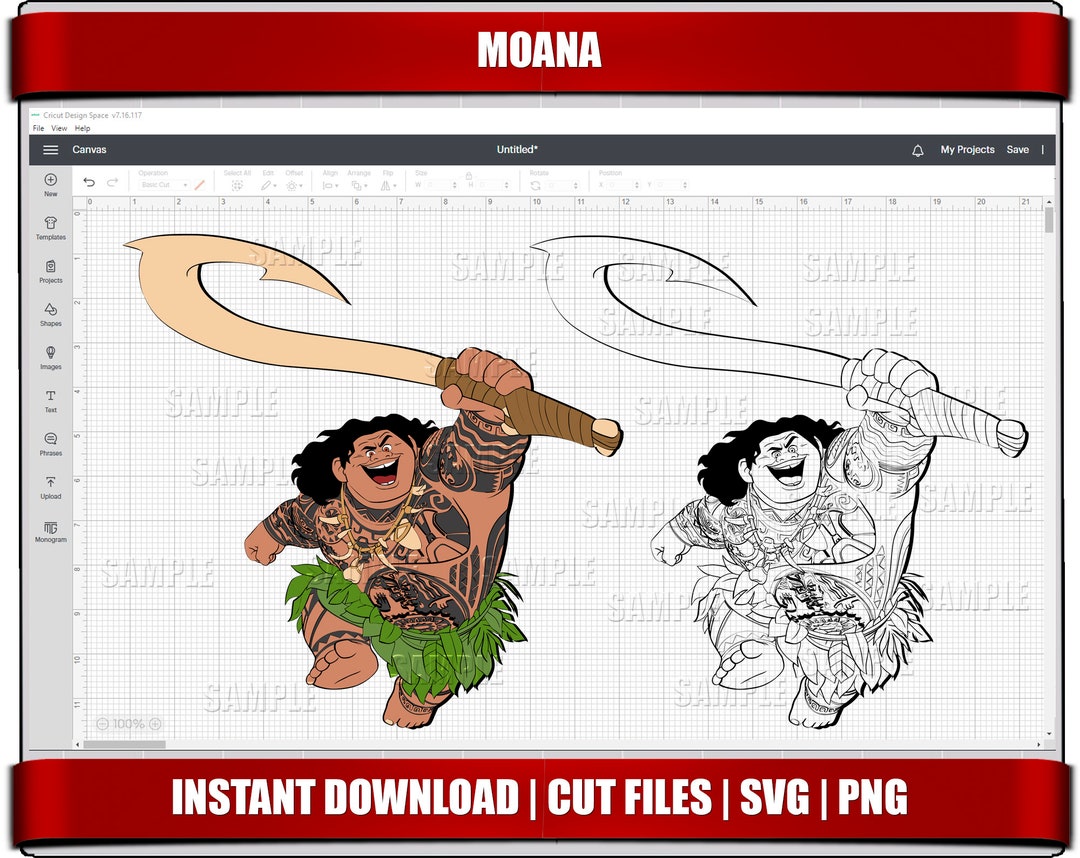 Maui Svg, Moana Svg, Moana Clipart, Moana Birthday Svg for Cricut Cut ...