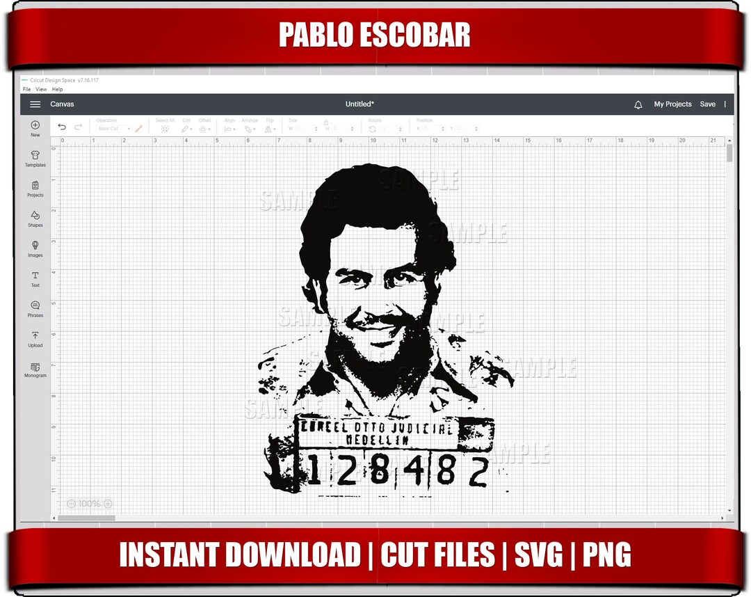 Pablo Escobar Svg, Instant Download, Pablo Escobar Clipart Svg, Cricut ...