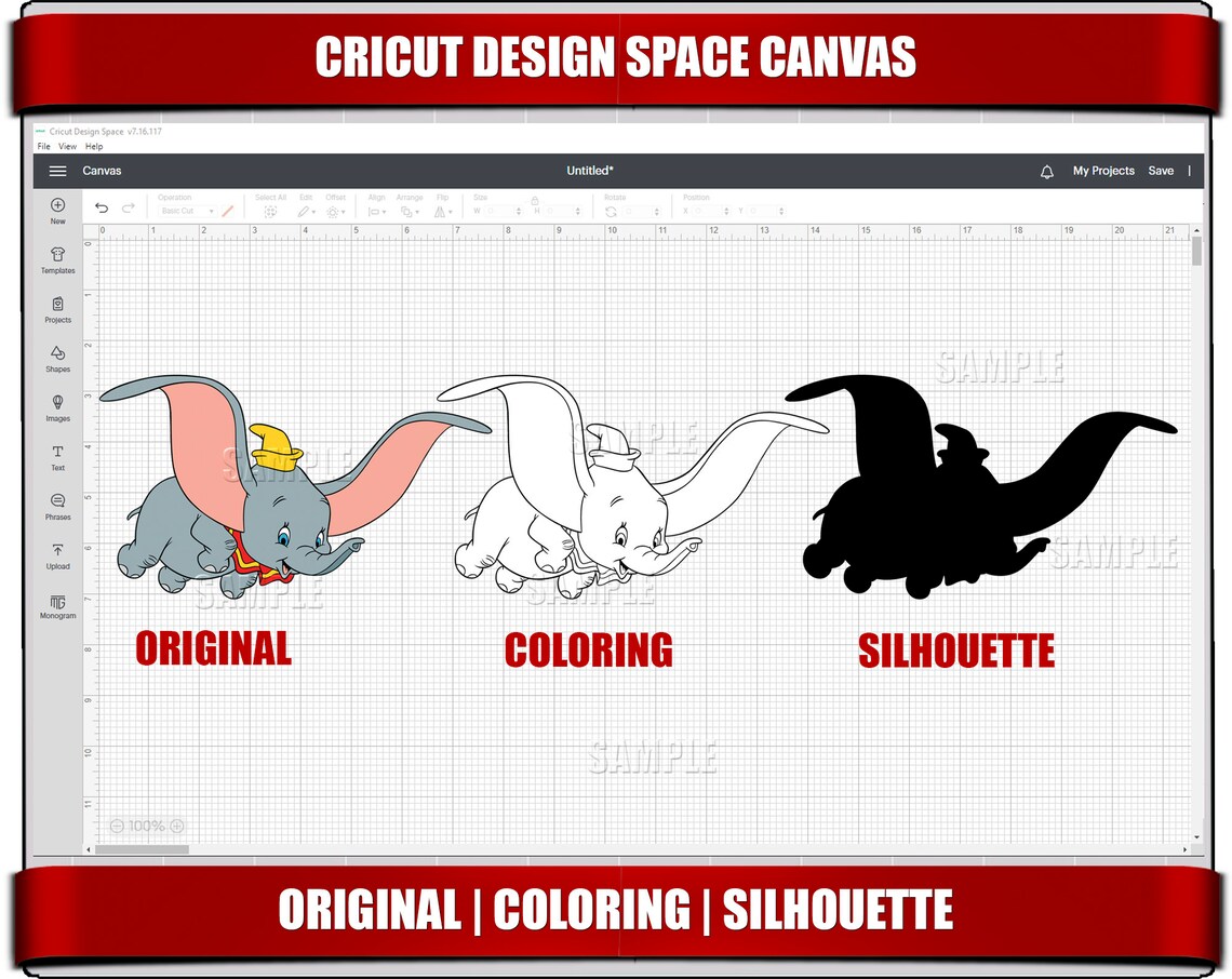 Dumbo Svg Dumbo Clipart Png Dumbo Birthday Party Instant - Etsy