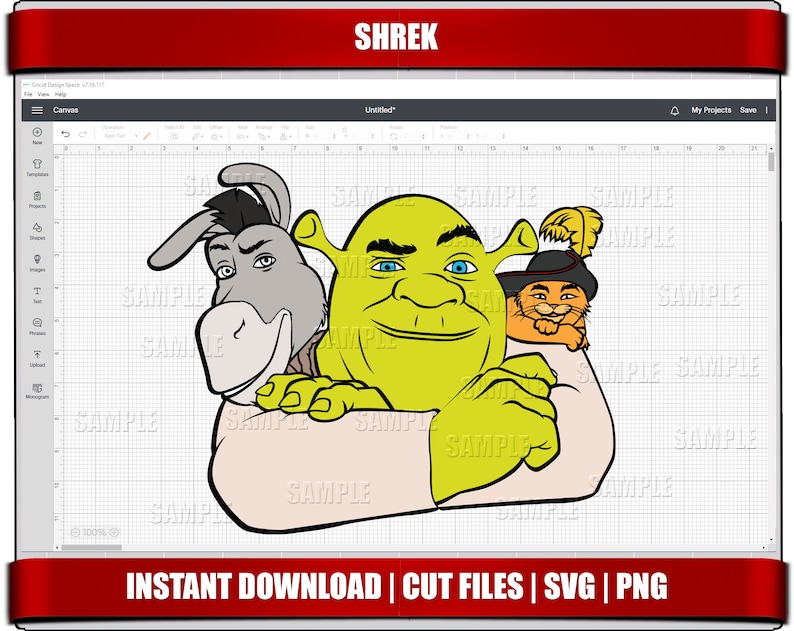 Shrek svg, shrek png clipart, svg d'anniversaire de shrek pour cricut ...