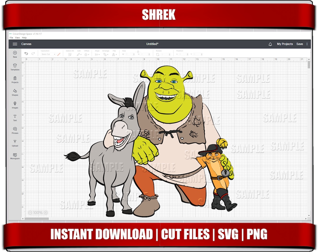 Shrek Svg, Shrek Png Clipart, Shrek Birthday Svg for Cricut Silhouette ...