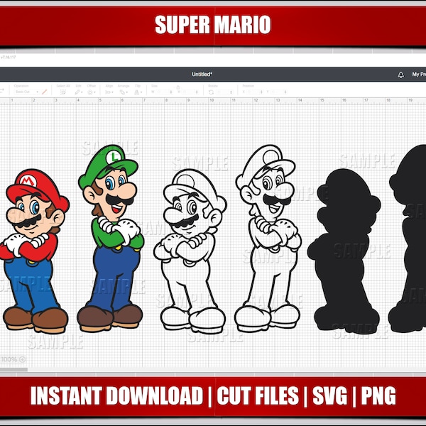Mario Svg - Etsy