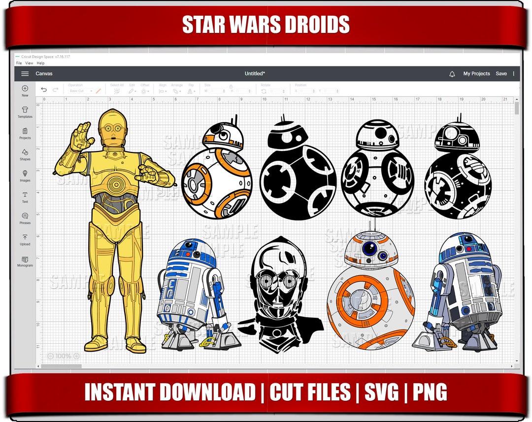 Star Wars Droids Svg, 3cpo Svg, R2d2 Svg, Bb8 Svg, Robots Svg, Instant ...