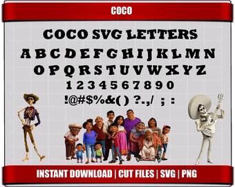 Coco Alphabet Svg - Etsy