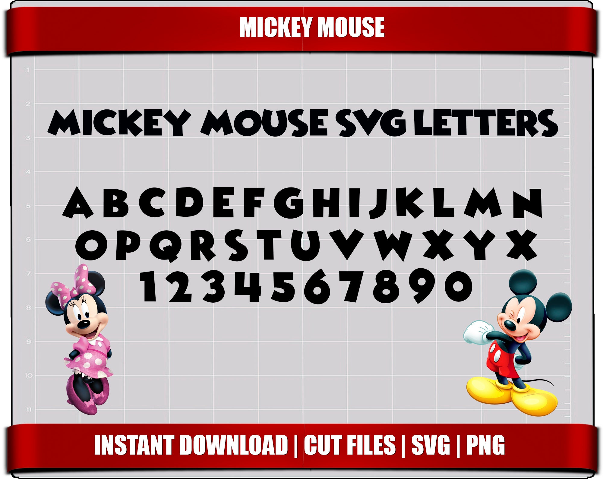 Mickey Mouse Letters Alphabet