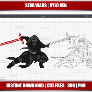 Kylo Ren Svg Png Clipart, Star Wars Svg, Instant Download, Cricut Cut ...