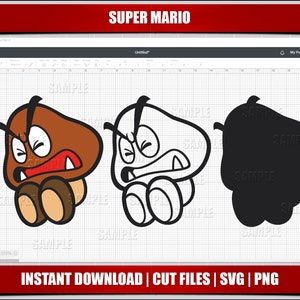 Mario Svg, Goomba Svg Clipart, Luigi Svg Mario Birthday Png Svg for ...