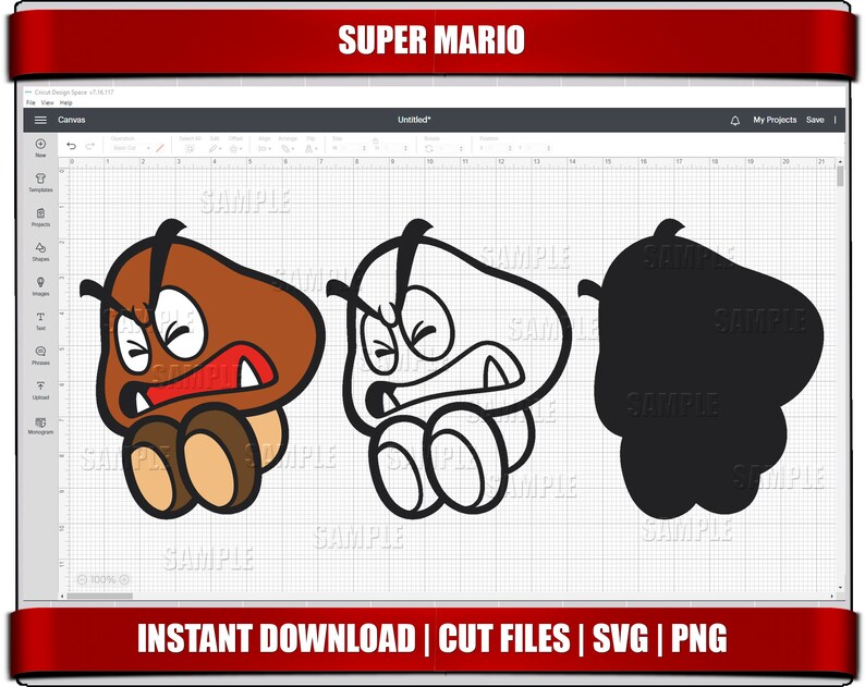 Mario Svg Goomba Svg Clipart Luigi Svg Mario Birthday Png - Etsy