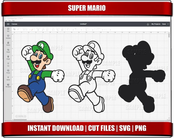 Mario Svg Mario Png Clipart Luigi Svg Mario Birthday Svg for - Etsy