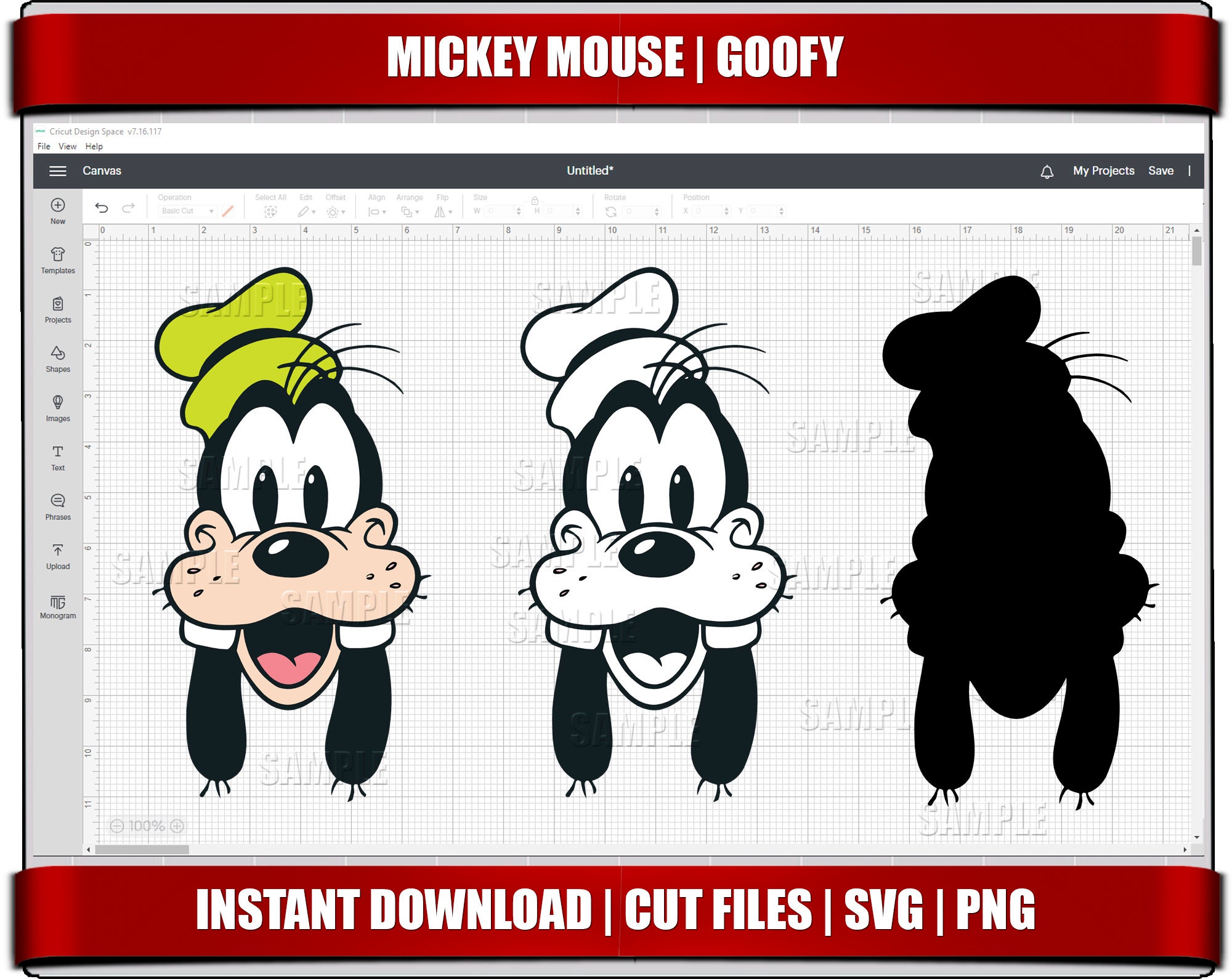 Goofy Svg Mickey Mouse Svg Instant Download Cricut Cut - Etsy Canada