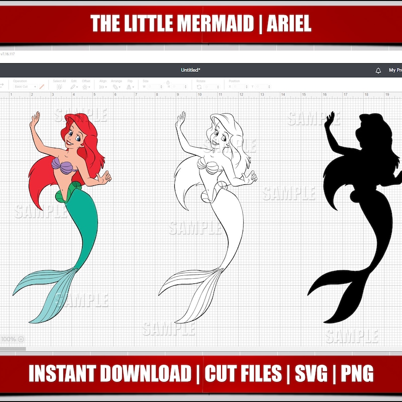 Little Mermaid Svg - Etsy