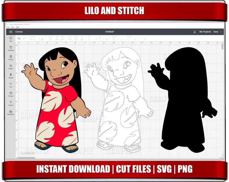 Lilo and Stitch Svg, Instant Download, Lilo and Stitch for Cricut Svg ...