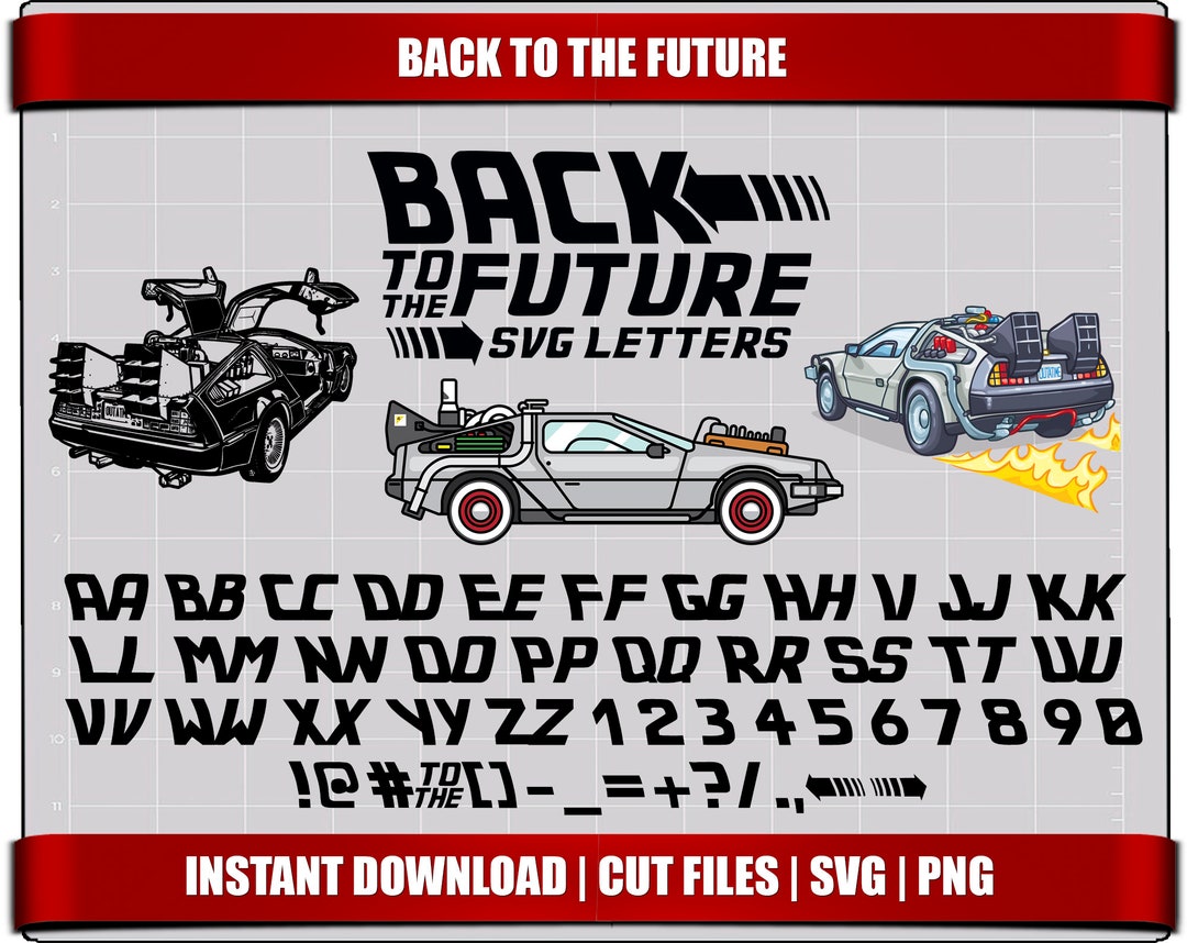Back to the Future Font SVG, Alphabet Letters Clipart (digital Download ...