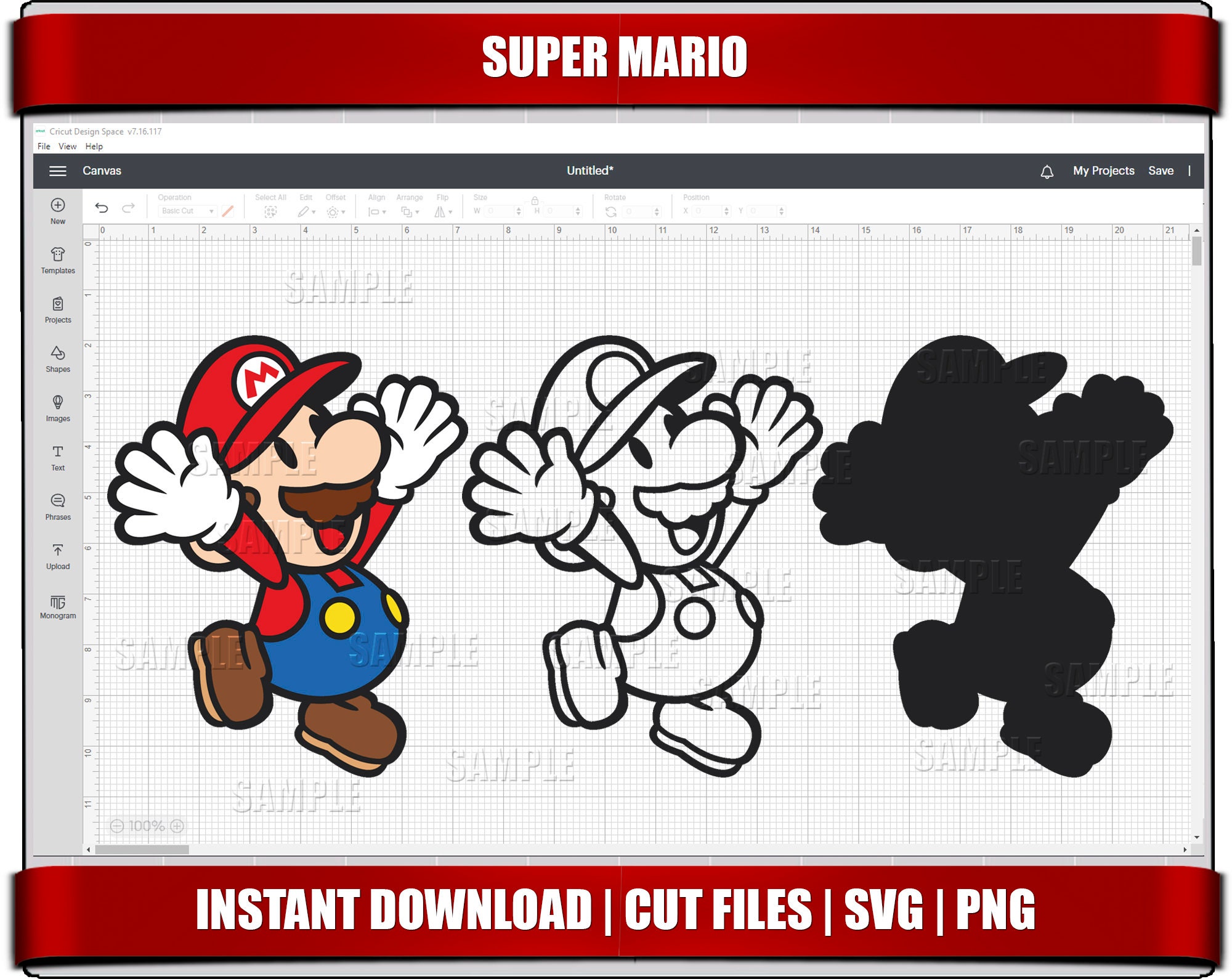 Mario Svg Mario Png Clipart Luigi Svg Mario Birthday Svg for - Etsy ...