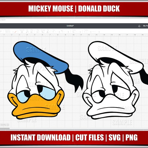 Donald Duck Svg - Etsy