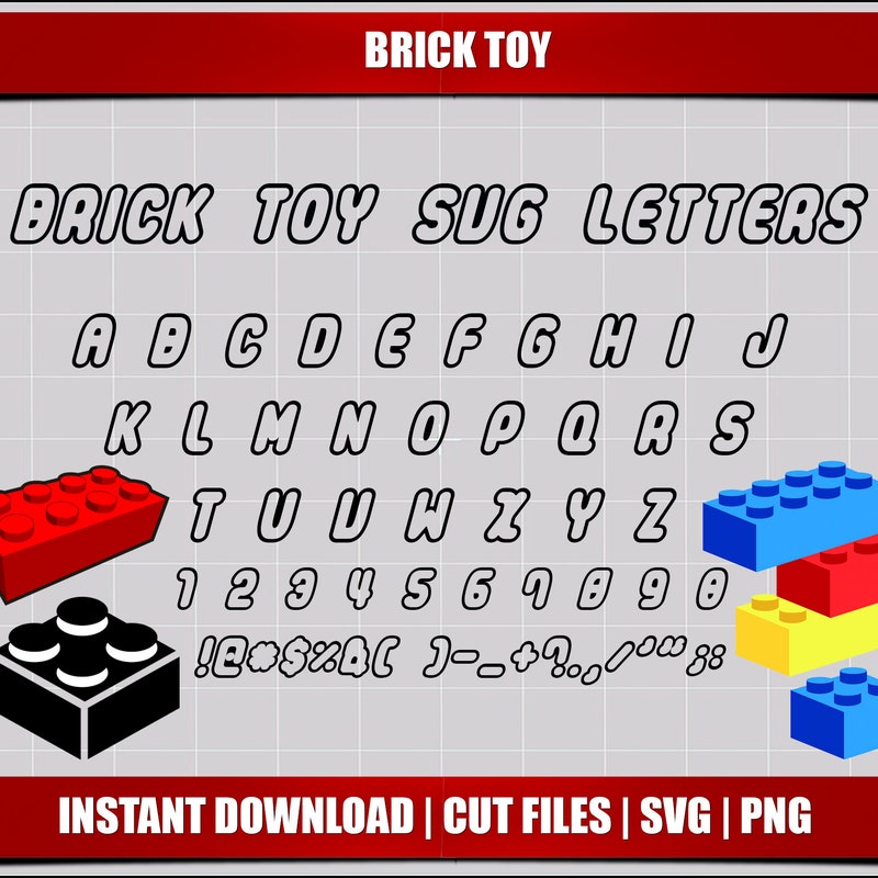 Legos Font - Etsy