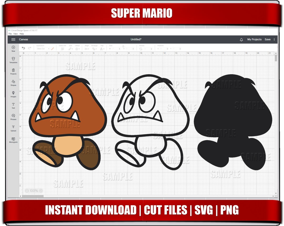 Mario Svg, Goomba Svg Clipart, Luigi Svg Mario Birthday Png Svg for ...