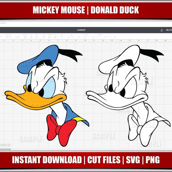 Donald Duck Svg - Etsy