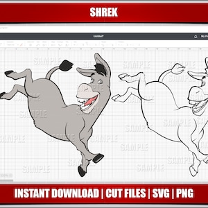 Donkey Svg, Donkey Png Clipart, Shrek Birthday Svg for Cricut ...