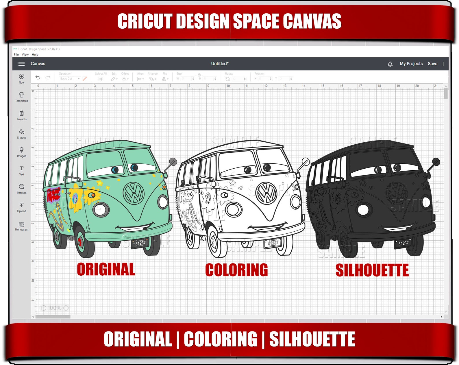 Cars Fillmore SVG PNG Clipart, Cricut Silhouette Cut Files (digital ...