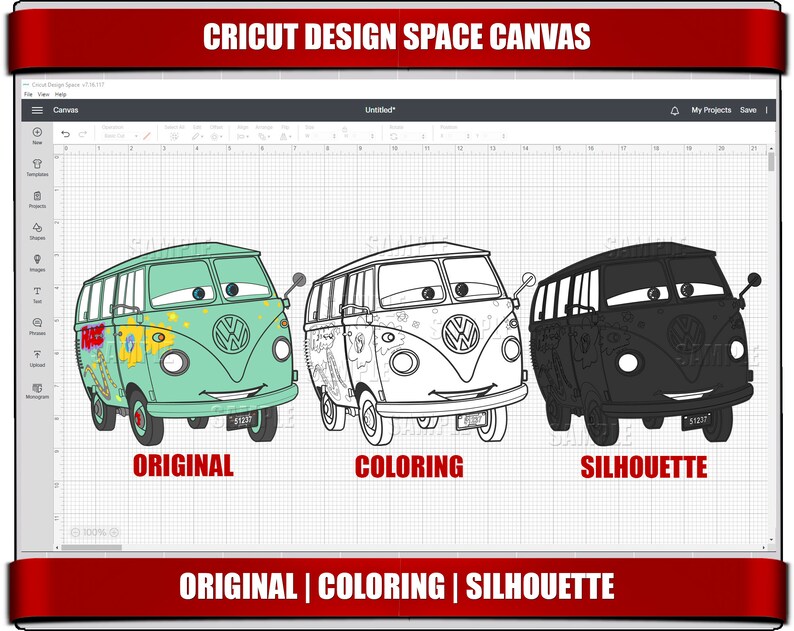 Cars Fillmore SVG PNG Clipart, Cricut Silhouette Cut Files (digital ...