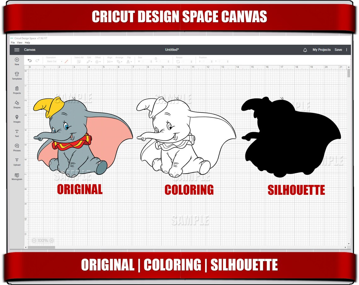 Dumbo Svg Dumbo Clipart Png Dumbo Birthday Party Instant - Etsy