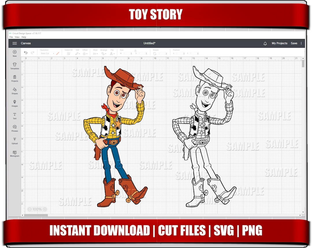 Woody Svg, Toy Story Clipart, Toy Story Cut Files Silhouette, Instant ...