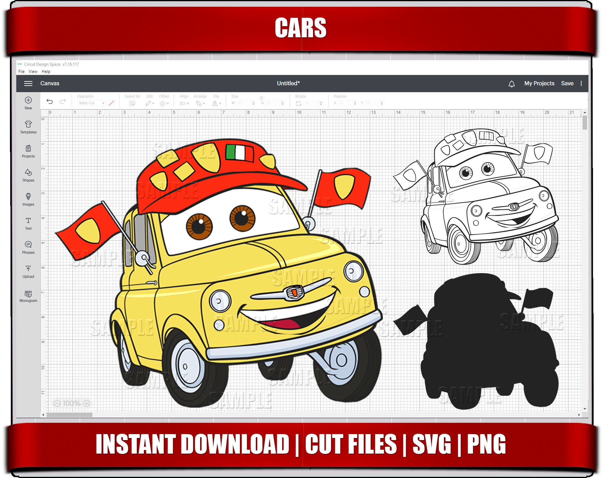 Cars Svg Png Clipart Luigi Svg Lighting Mcqueen Instant - Etsy Hong Kong