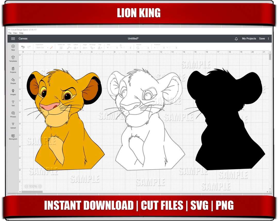 Rey león svg, descarga instantánea, rey león para cricut svg, fiesta de ...