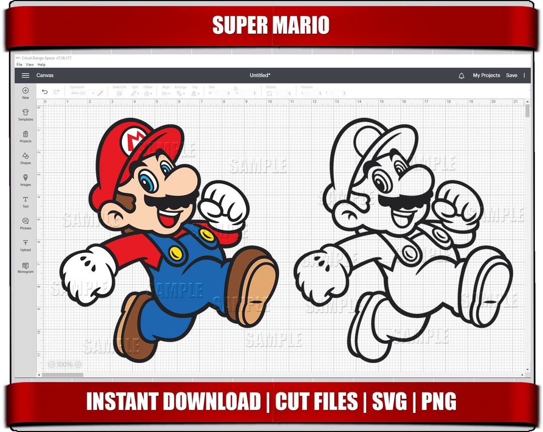 Mario Svg, Mario Png Clipart, Luigi Svg Mario Birthday Svg for Cricut ...