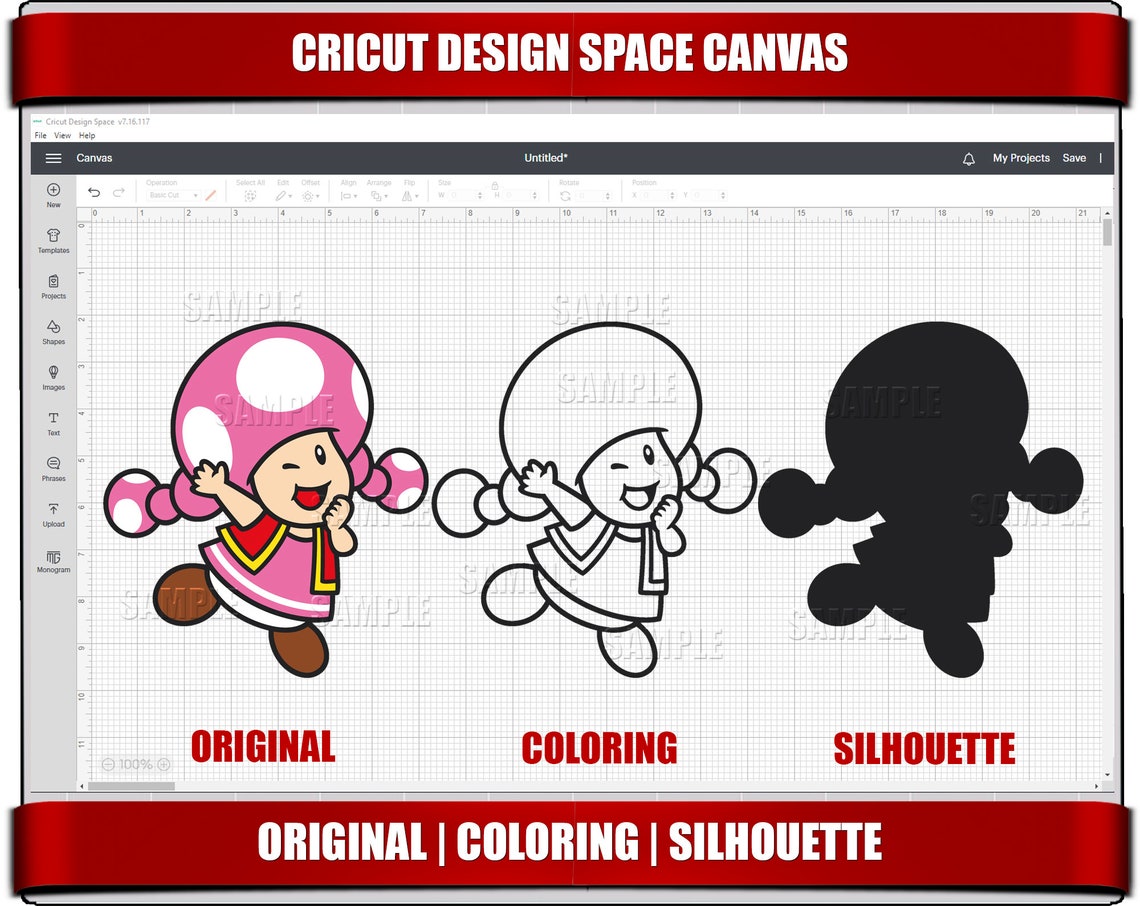 Toadette SVG, Mario Birthday Cut Files, PNG Clipart (digital Download ...