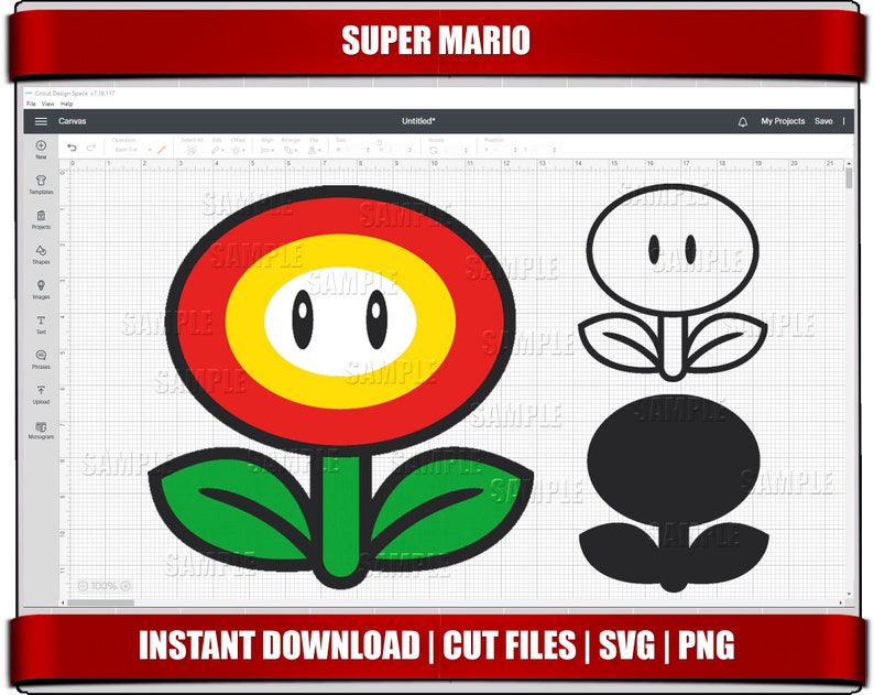 Mario Flower SVG, Luigi Birthday Clipart (digital Printable) - Etsy