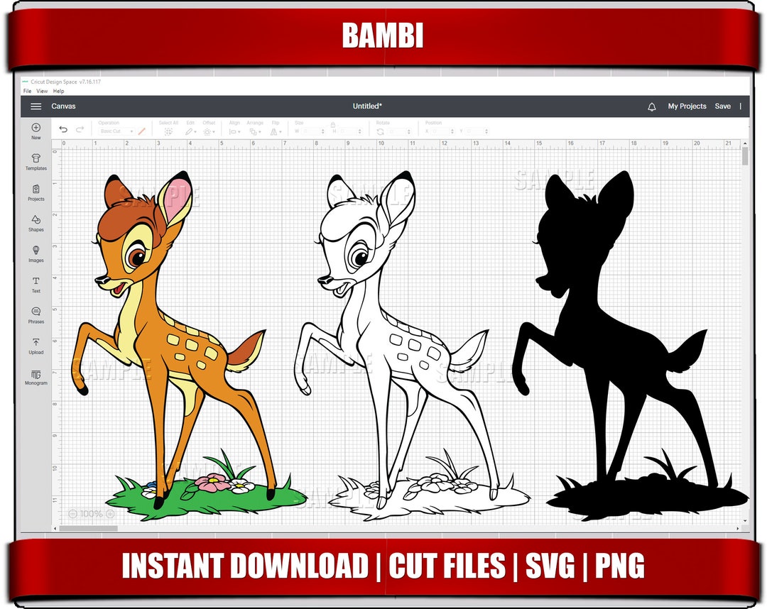 Bambi svg, bambi clipart png, bambi birthday party, instant download ...
