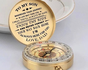 Compass to Son From Dad | Etsy