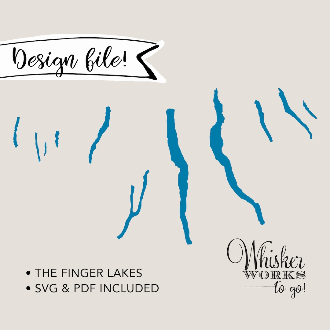 VECTOR FILE - the Finger Lakes - New York - Instant Download - Etsy