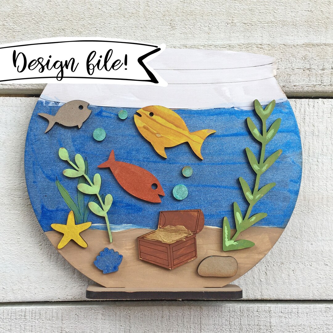 LASER FILE - Fish Bowl Kid Craft - Instantly Download a File to Make ...