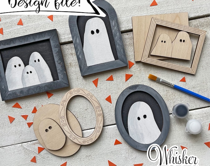 LASER FILE Ghost Frames Halloween Craft Instantly Download a File to ...