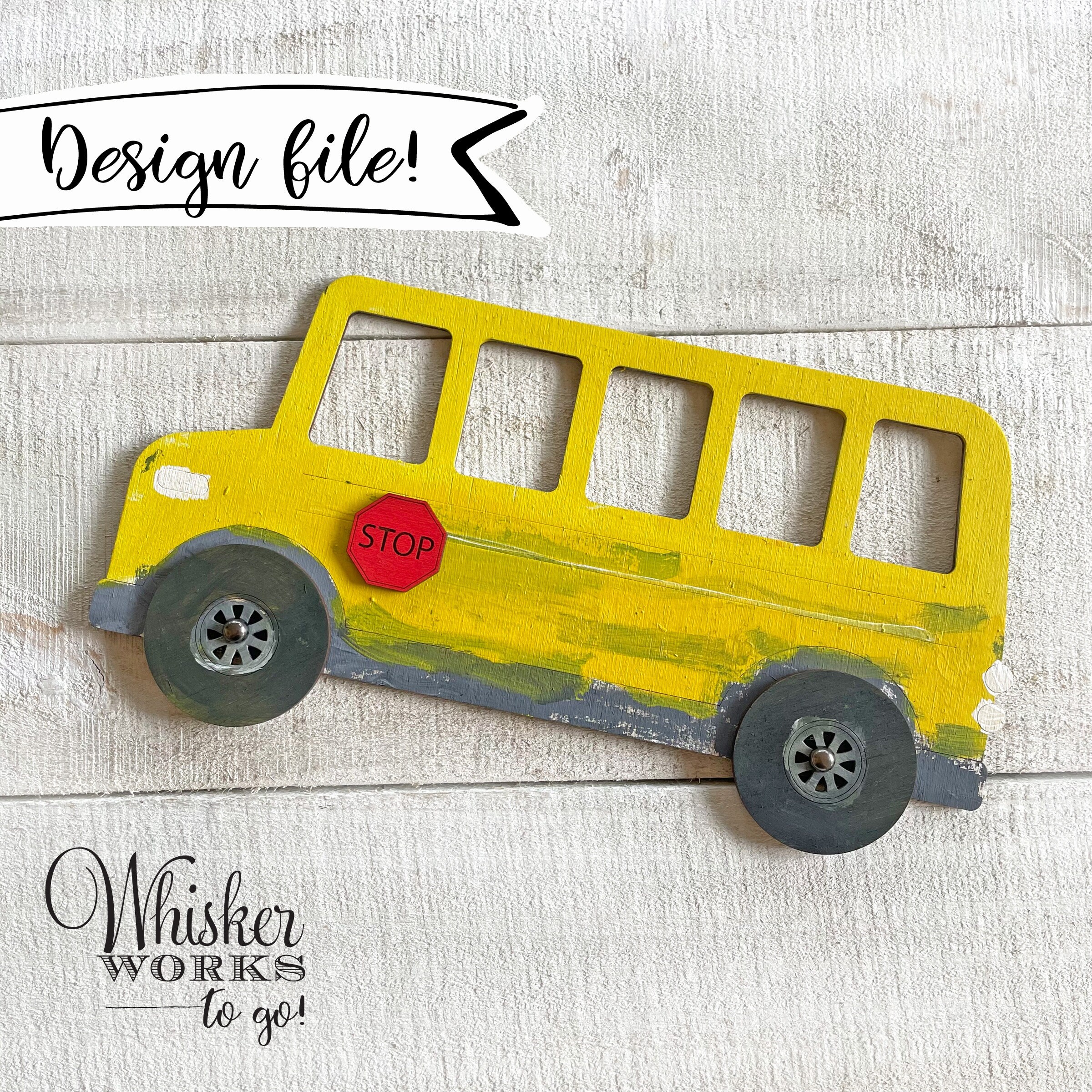 LASER FILE DIY School Bus Kid Craft - Etsy