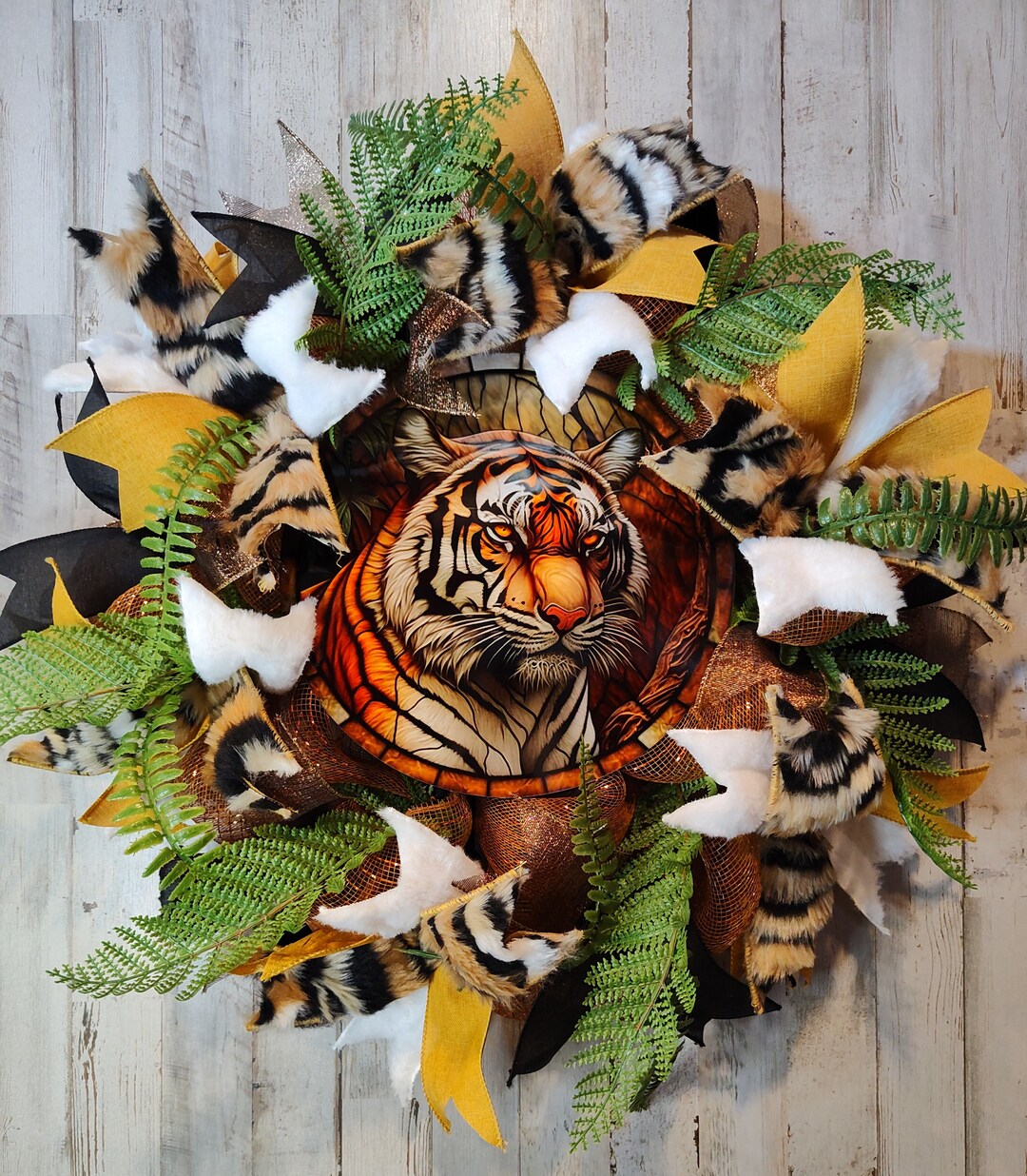 Tiger Wreath - Etsy