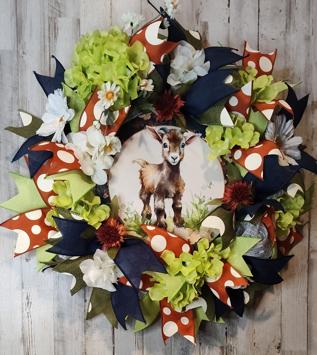 Farm Spring Goat Wreath - Etsy