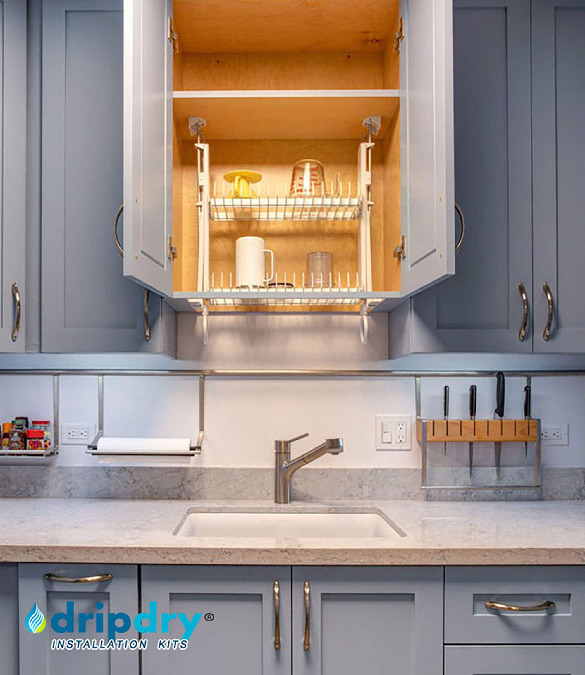 Dish drainer cupboard store