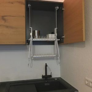 Pull-down Kitchen Cabinet Dish Rack: Inserts Into Any Cabinet - Etsy