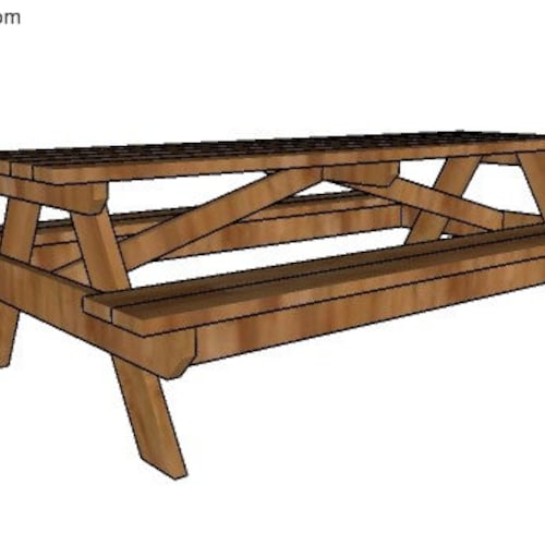 8 Ft Picnic Table Plans - Etsy 8 Ft Picnic Table Plans - Etsy